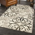 Better Homes & Gardens Iron Fleur 3'11" X 5'5" Beige Floral Area Rug ...