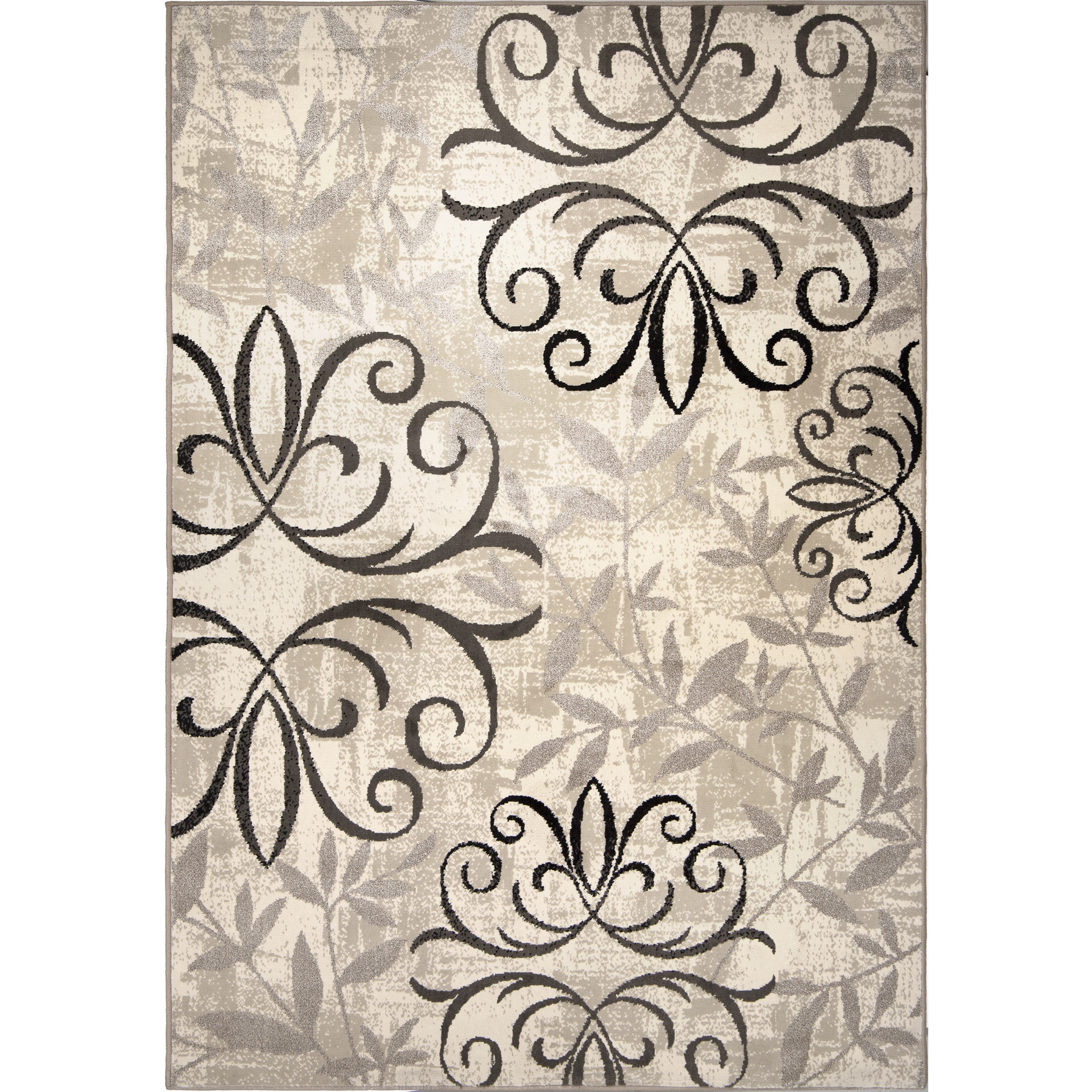 Better Homes & Gardens Iron Fleur 5'3" X 7'6" Brown Floral Area Rug ...