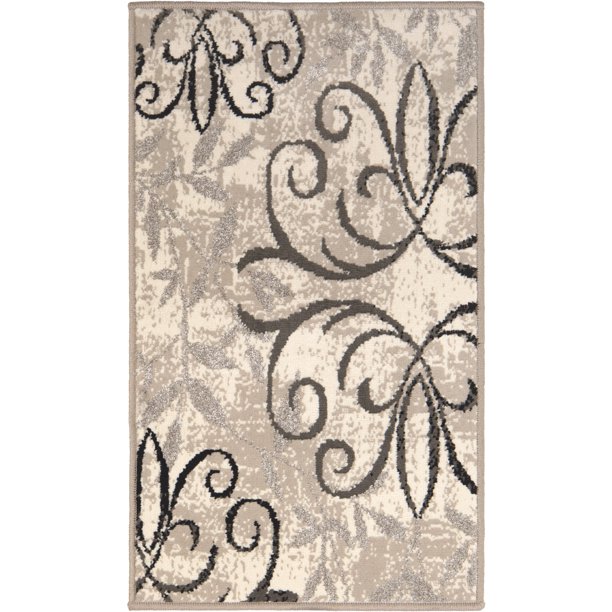 Better Homes & Gardens Iron Fleur Area Rug, Beige, 2'6" x 3'8 ...