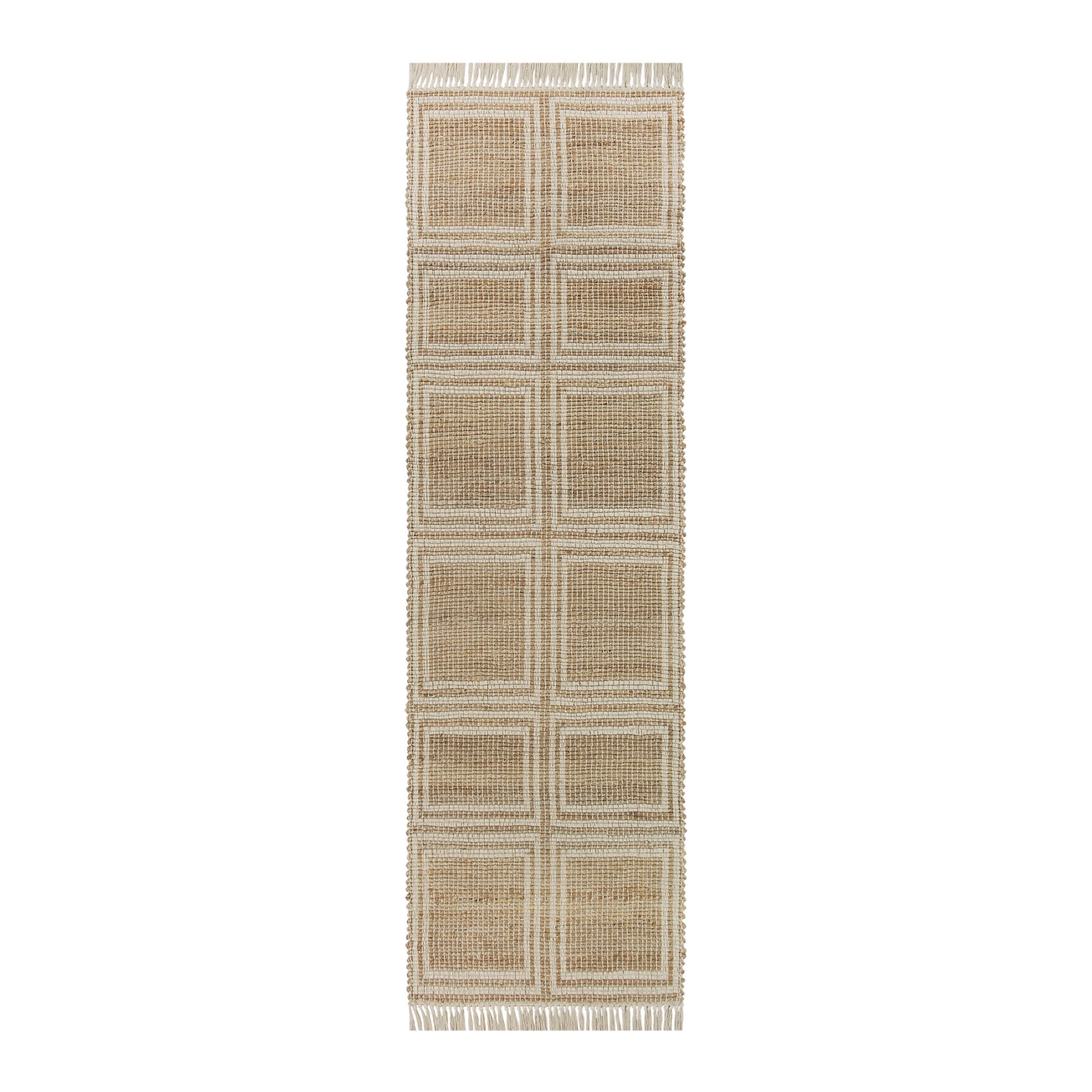 Better Homes & Gardens Ivory & Natural Interlocking Jute 30" x 102" Runner Rug - Walmart.com