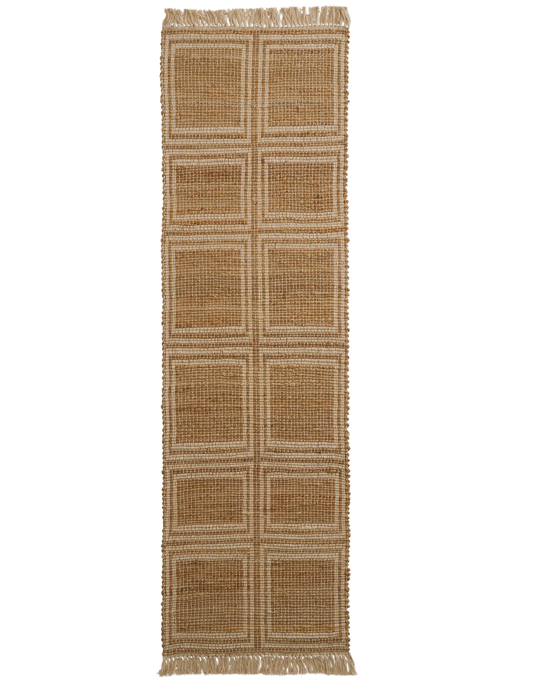Better Homes & Gardens Ivory & Natural Interlocking Jute 30" x 84 ...