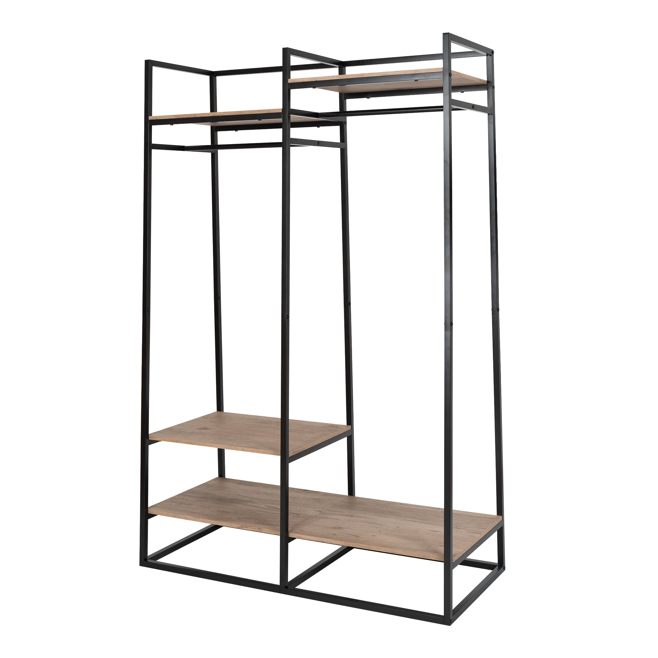 Better Homes & Gardens Jace Freestanding Metal 2-Rod Garment Rack with ...