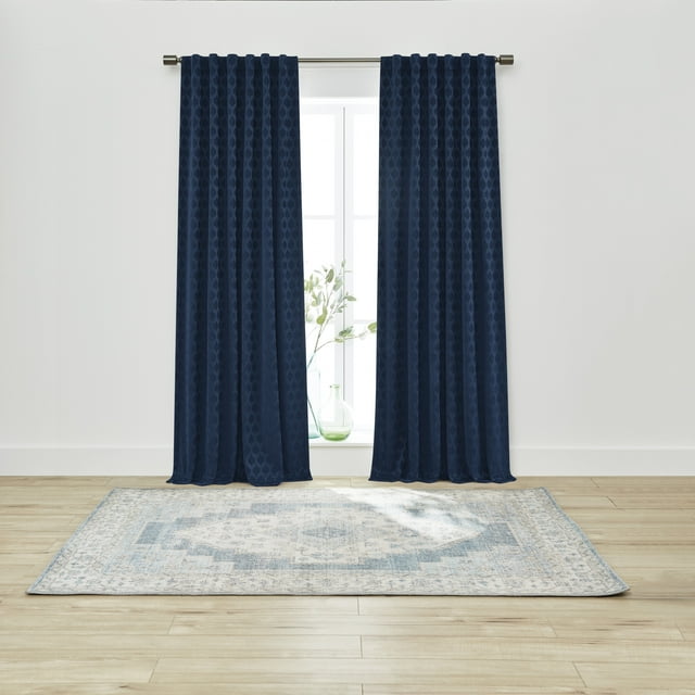 Better Homes & Gardens Jacquard Velvet Blackout Rod Pocket/Back Tab ...