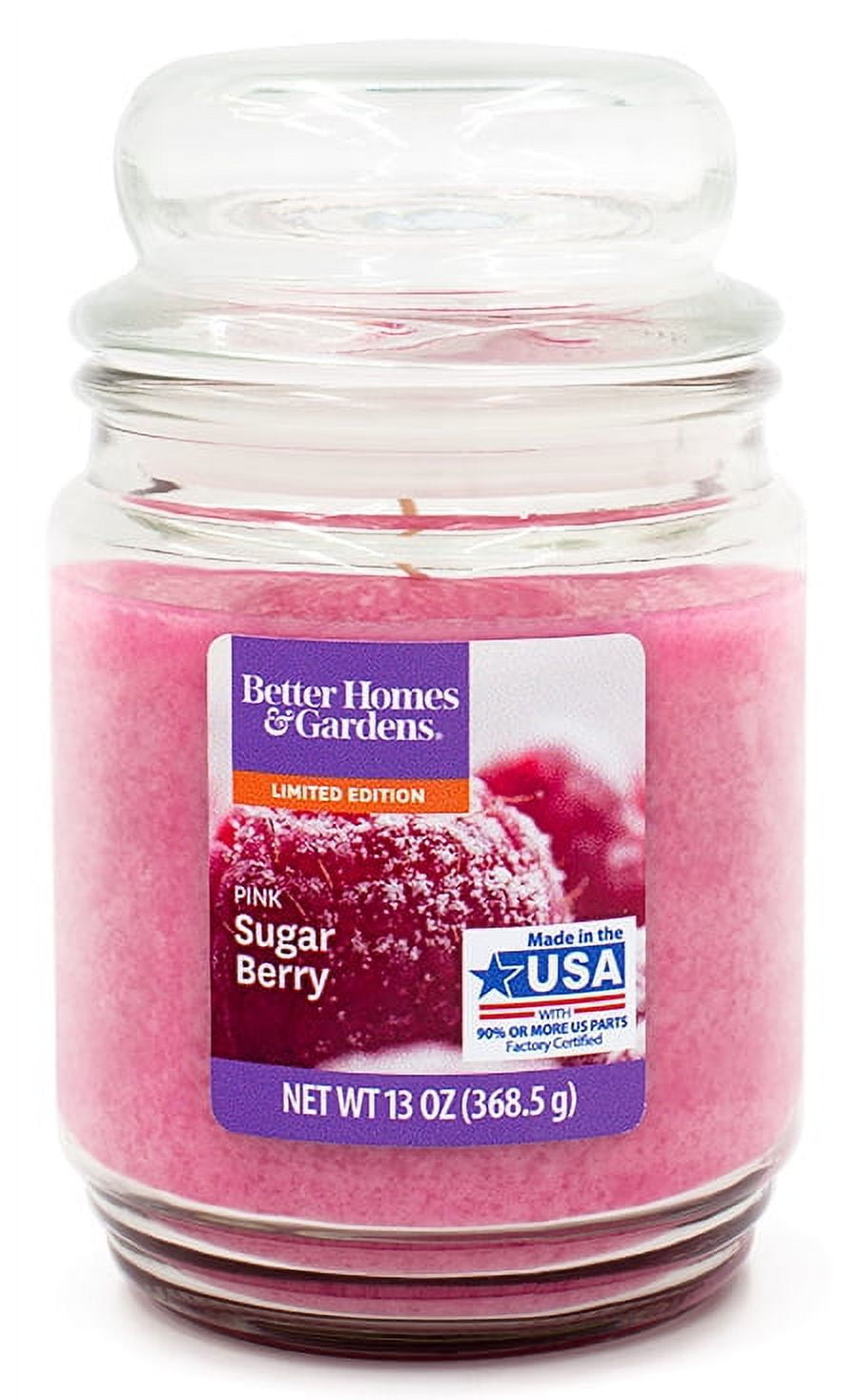 Better Homes & Gardens Jar Candle, Pink Sugar Berry, 13 oz - Walmart.com