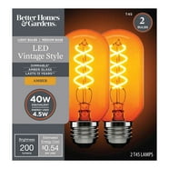 Better Homes & Gardens LED Vintage Light Bulb, ST12 40W Amber Filament ...