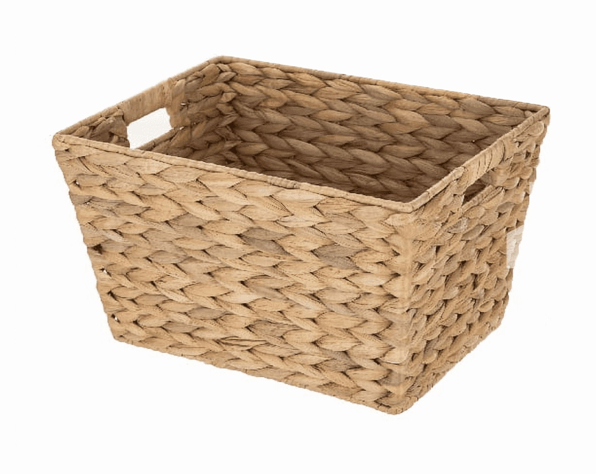 Better Homes & Gardens Large Water Hyacinth Decorative Storage Basket ...