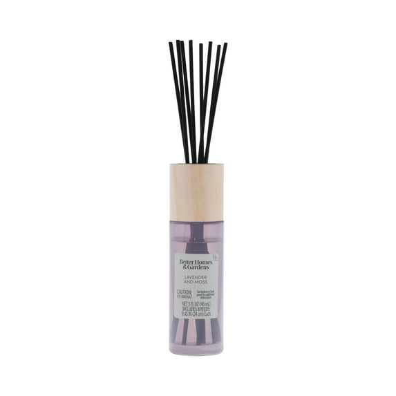 Better Homes & Gardens Lavender Moss Reed Diffuser 3 Fl Oz 90 ml with 8 ...