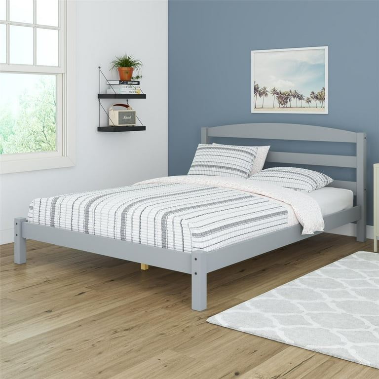 Better Homes Gardens Leighton Solid Wood Platform Bed Frame Full Gray