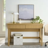 Better Homes & Gardens Lillian Fluted Desk, Natural Pine Finish ...