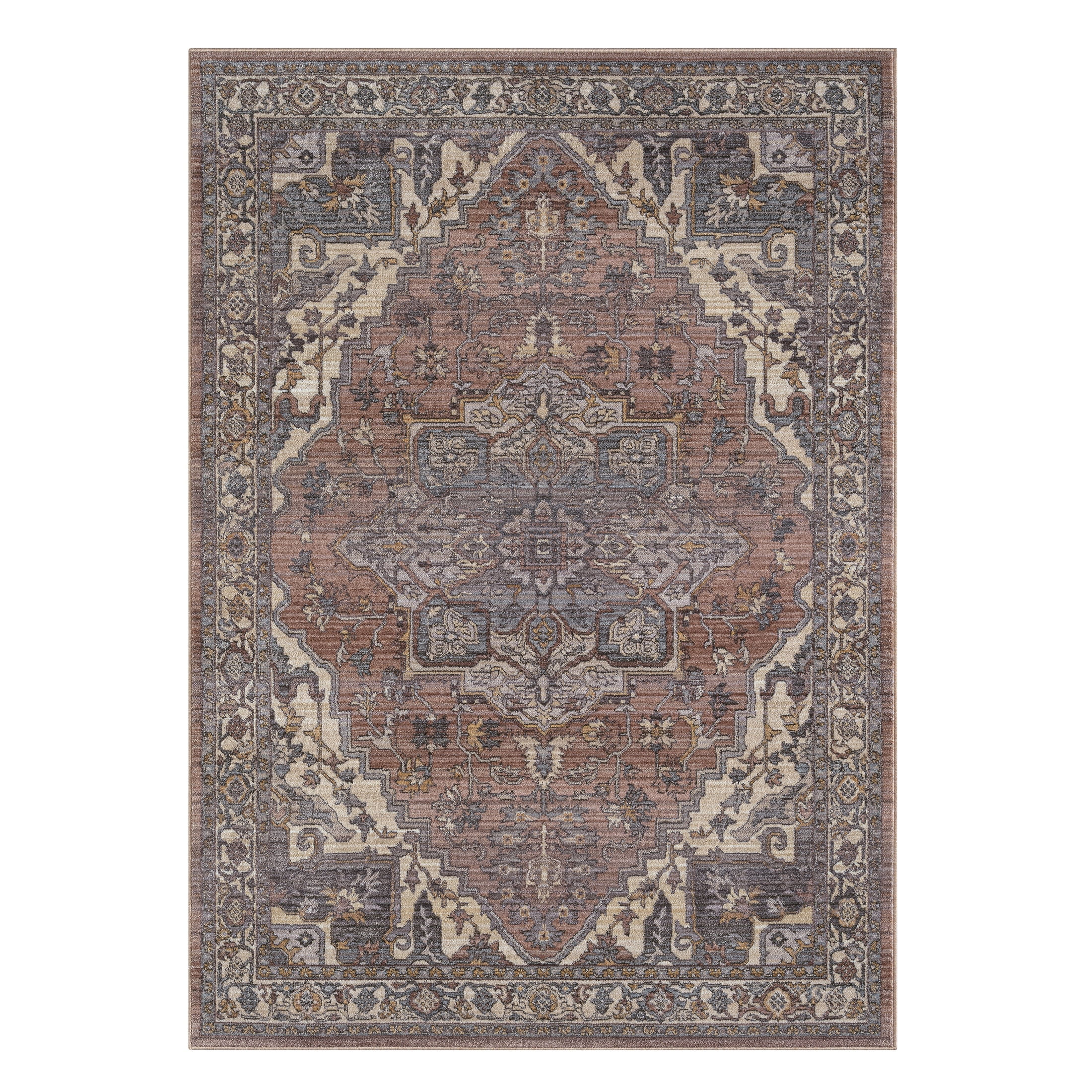 Better Homes & Gardens Mauve Persian Medallion Indoor Area Rug, 5' x 7 ...