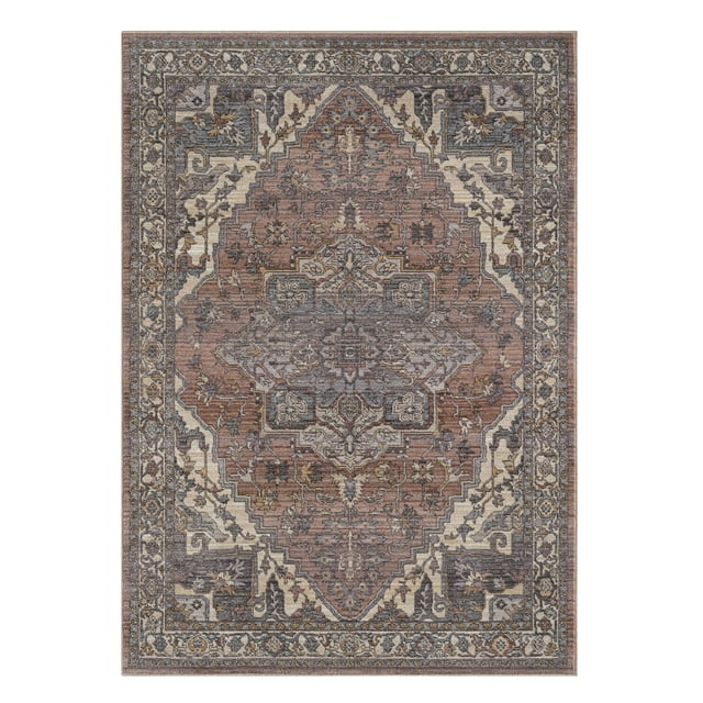 Better Homes & Gardens Mauve Persian Medallion Indoor Area Rug, 5' x 7 ...