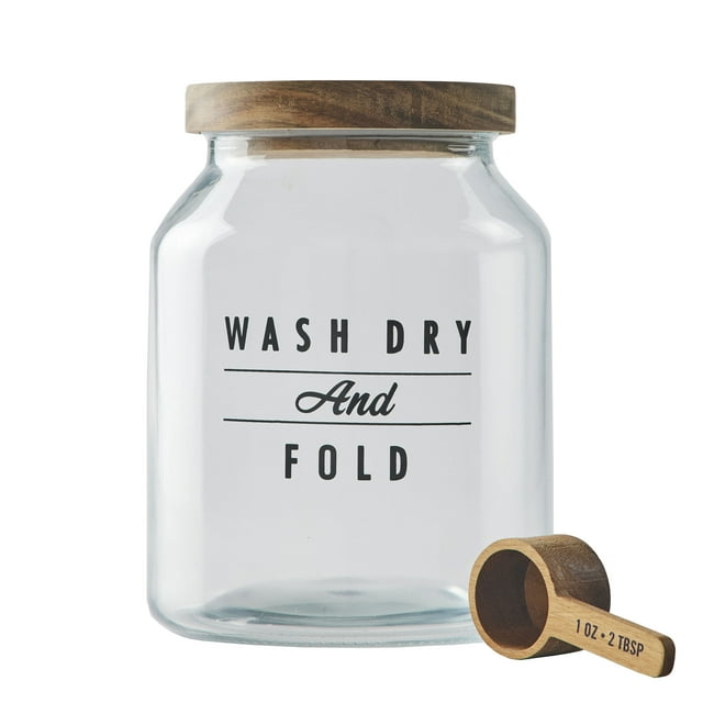 Better Homes & Gardens Medium Glass Laundry Detergent Container with ...