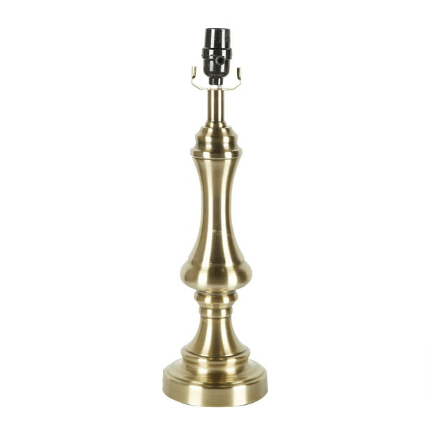 Better Homes & Gardens Metal Brass Turned Pillar Lamp Base, Gold ...