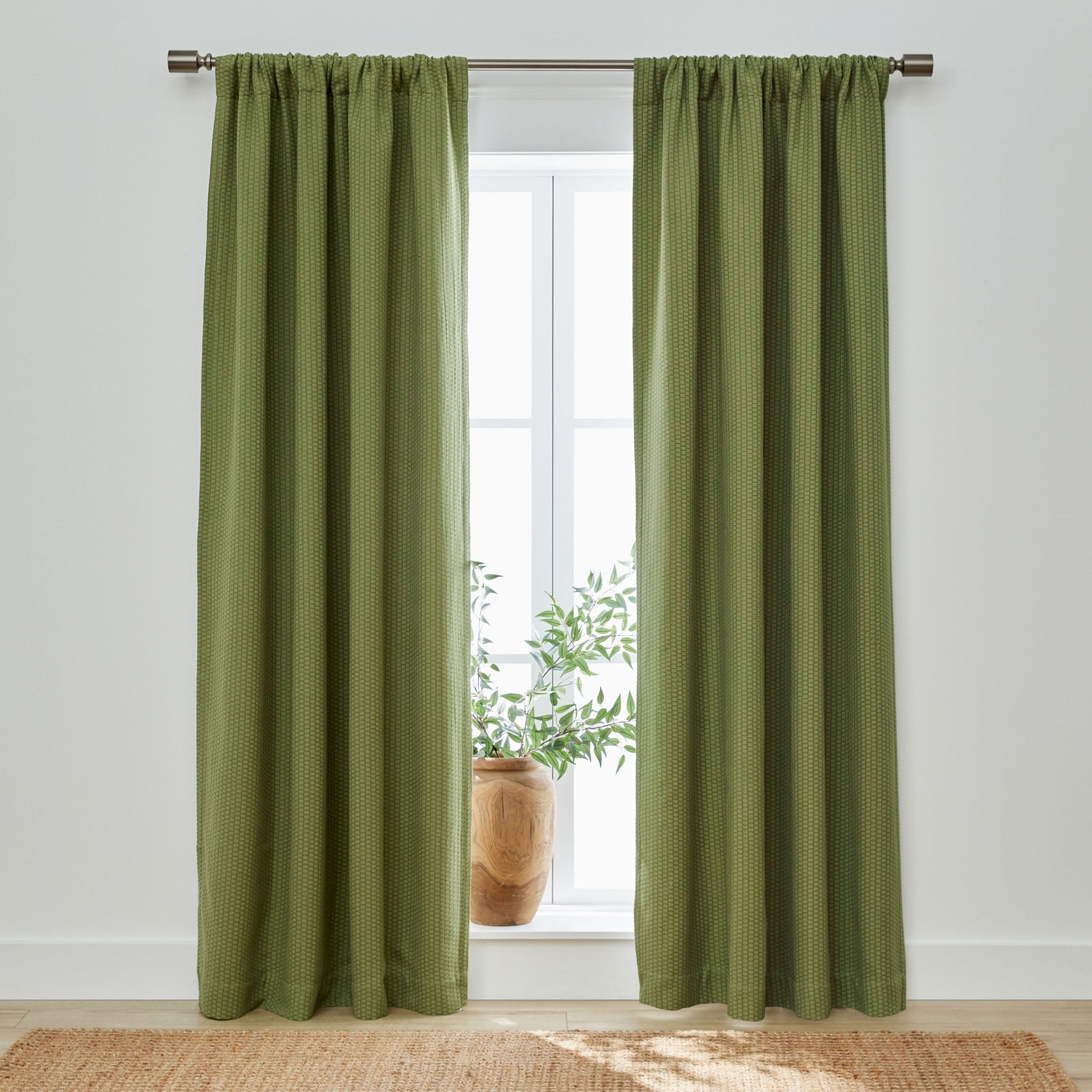 Better Homes & Gardens Micro Geo Blackout Woven Ladder Single Curtain ...
