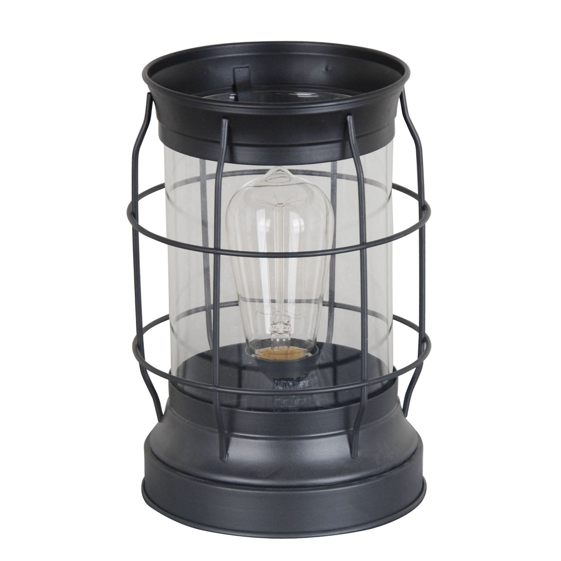 Better Homes & Gardens Bronze Metal and Glass Edison Lantern 9"H, LED ...