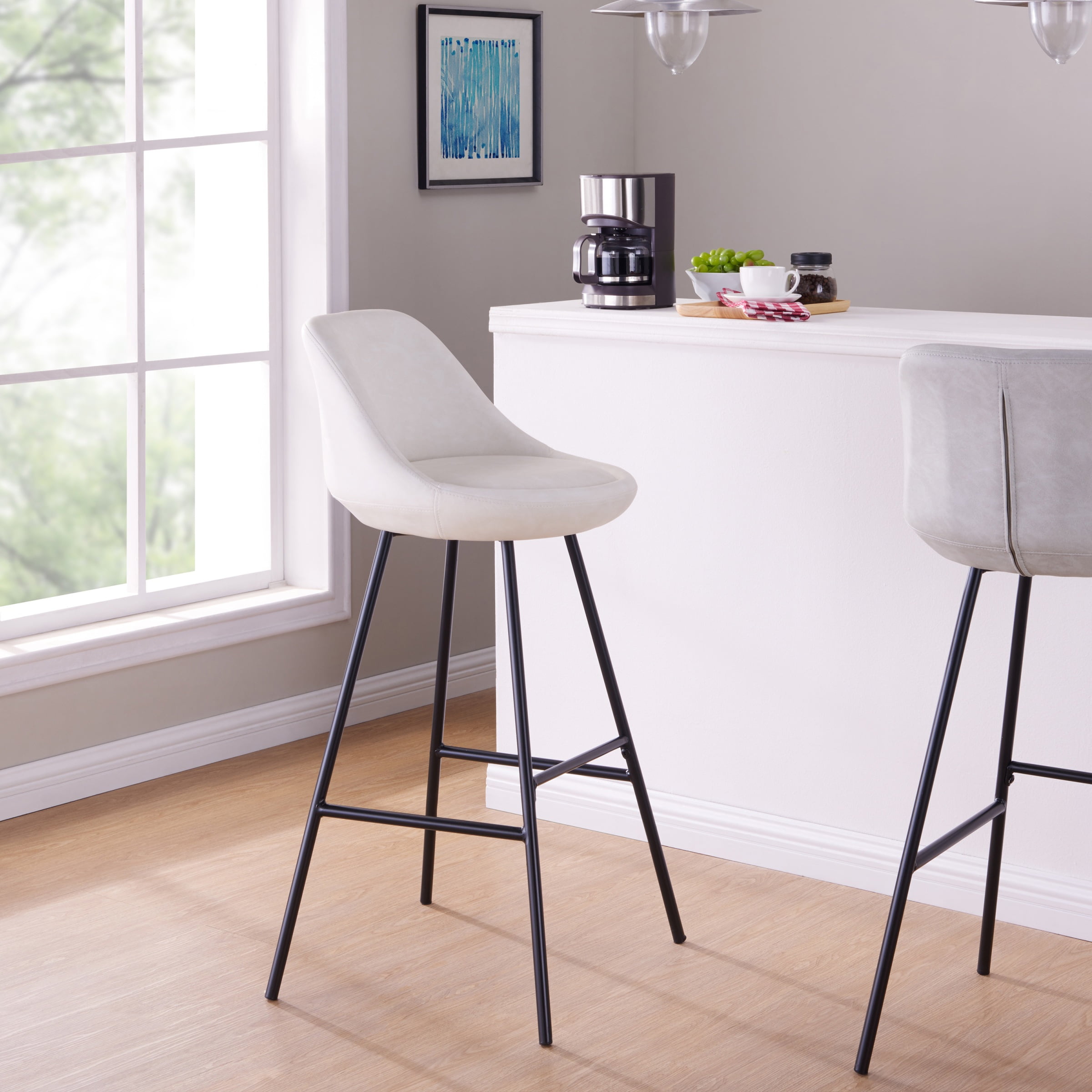 Contemporary Leather Bar Stools