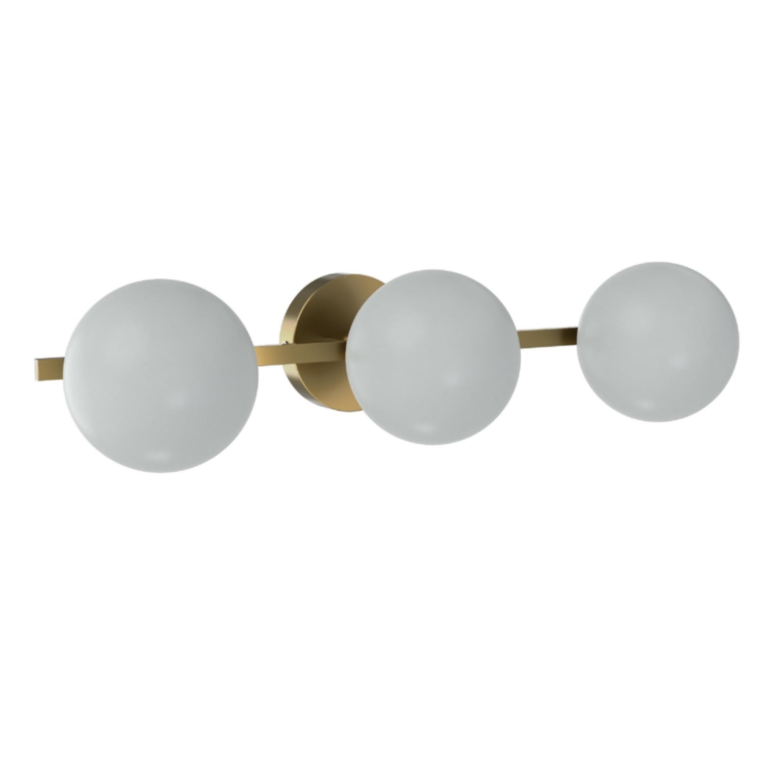 Better Homes & Gardens Modern Vanity Light, Brass Finish, Frosted Glass ...