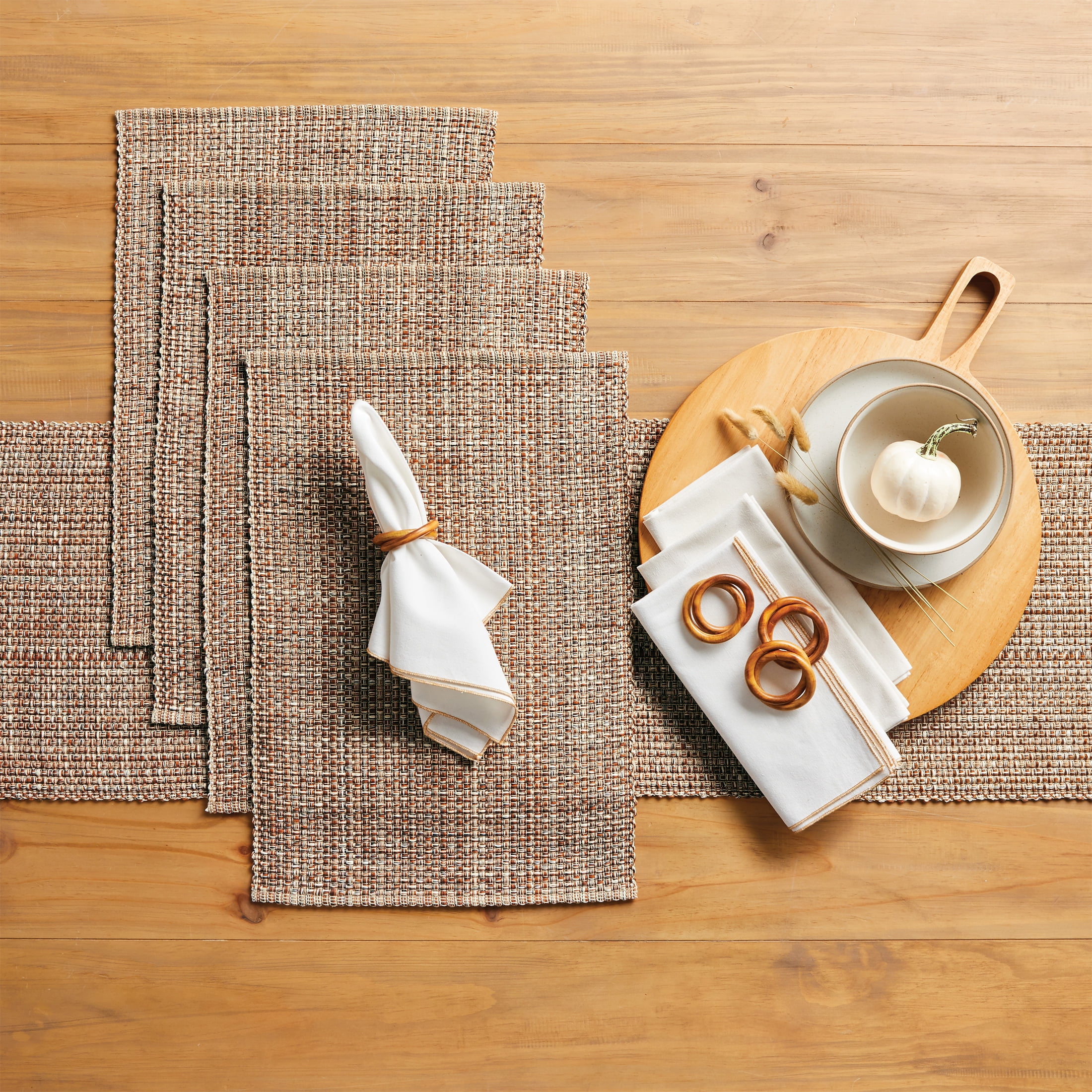 Multi Woven Cotton 13-Piece Dining Set - 14x72 Table Runner - Walmart.com