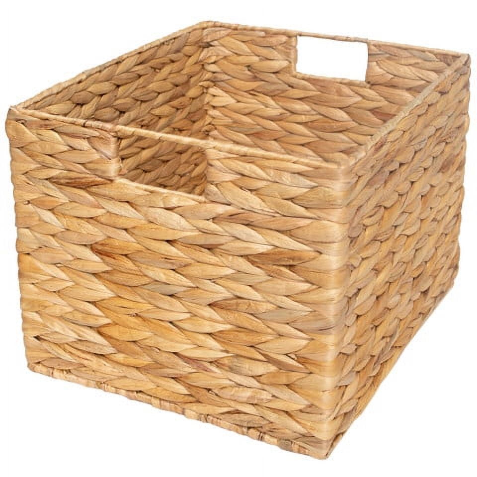 Better Homes & Gardens Natural Water Hyacinth Crate, Set of 2, Large ...