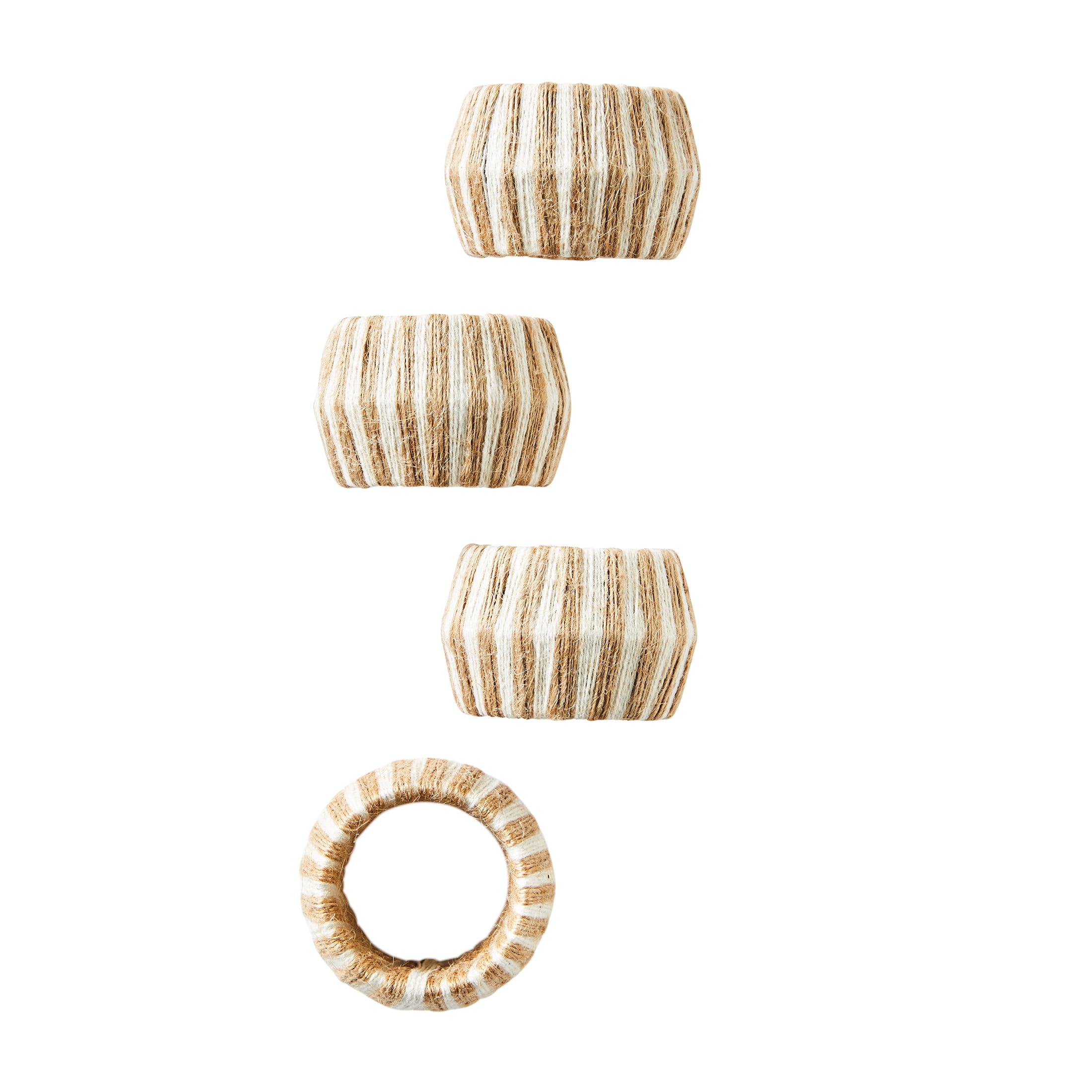 Better Homes & Gardens Natural Woven Fiber Rustic Napkin Ring (4 Pack ...