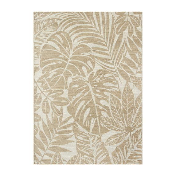 Better Homes & Gardens, Neutral Palm 5' x 7', Outdoor Rug - Walmart.com