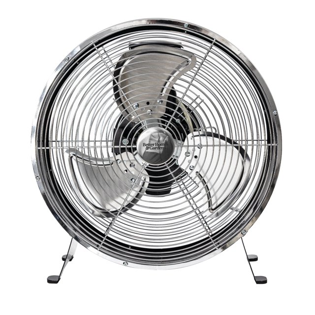 Better Homes & Gardens New 12 inch 3-Speed Retro Metal Drum Fan Black ...
