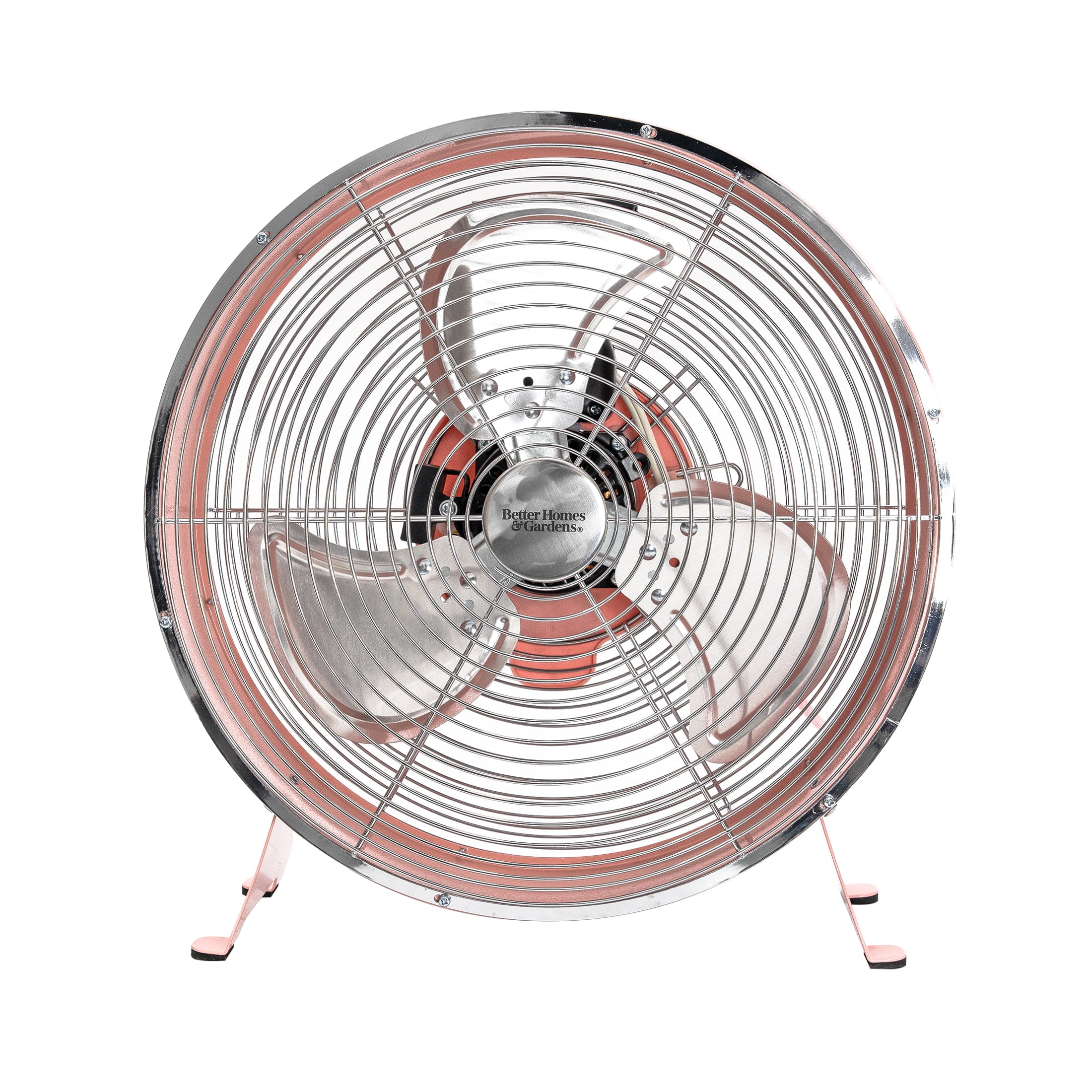 Better Homes & Gardens New 12 inch 3-Speed Retro Metal Drum Fan Pearl ...