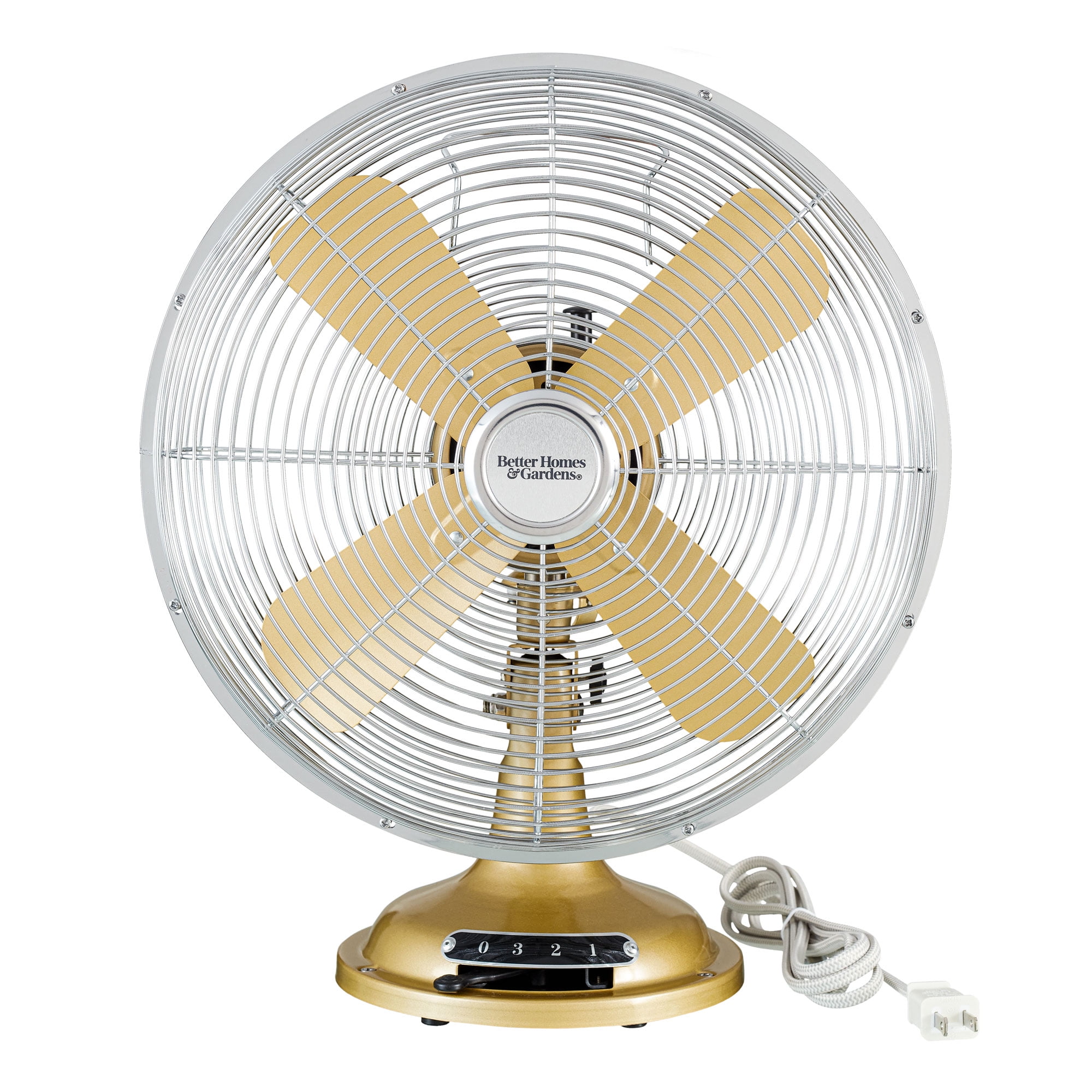 Better Homes & Gardens New 12 inch Retro 3-Speed Metal Tilted-Head ...