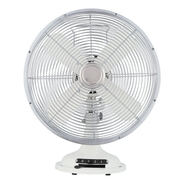 Impress 12 inch 3 Speed Oscillating Table Fan- White - Walmart.com