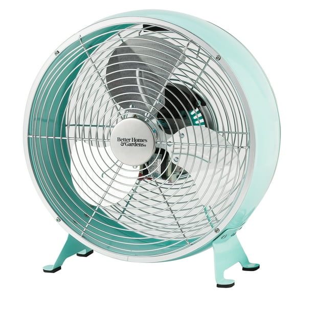 Better Homes & Gardens New 9 inch Retro Table Drum Fan Mint - Walmart ...