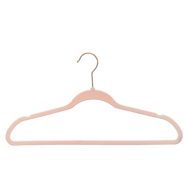 Better Homes & Gardens Non-Slip Ultra Slim Velvet Hangers 50 Pack Pink ...