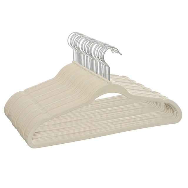 Better Homes & Gardens Non-Slip Velvet Clothing Hangers, Beige, 30 ... Better Homes & Gardens Non-Slip Velvet Clothing Hangers, Beige, 30 ...