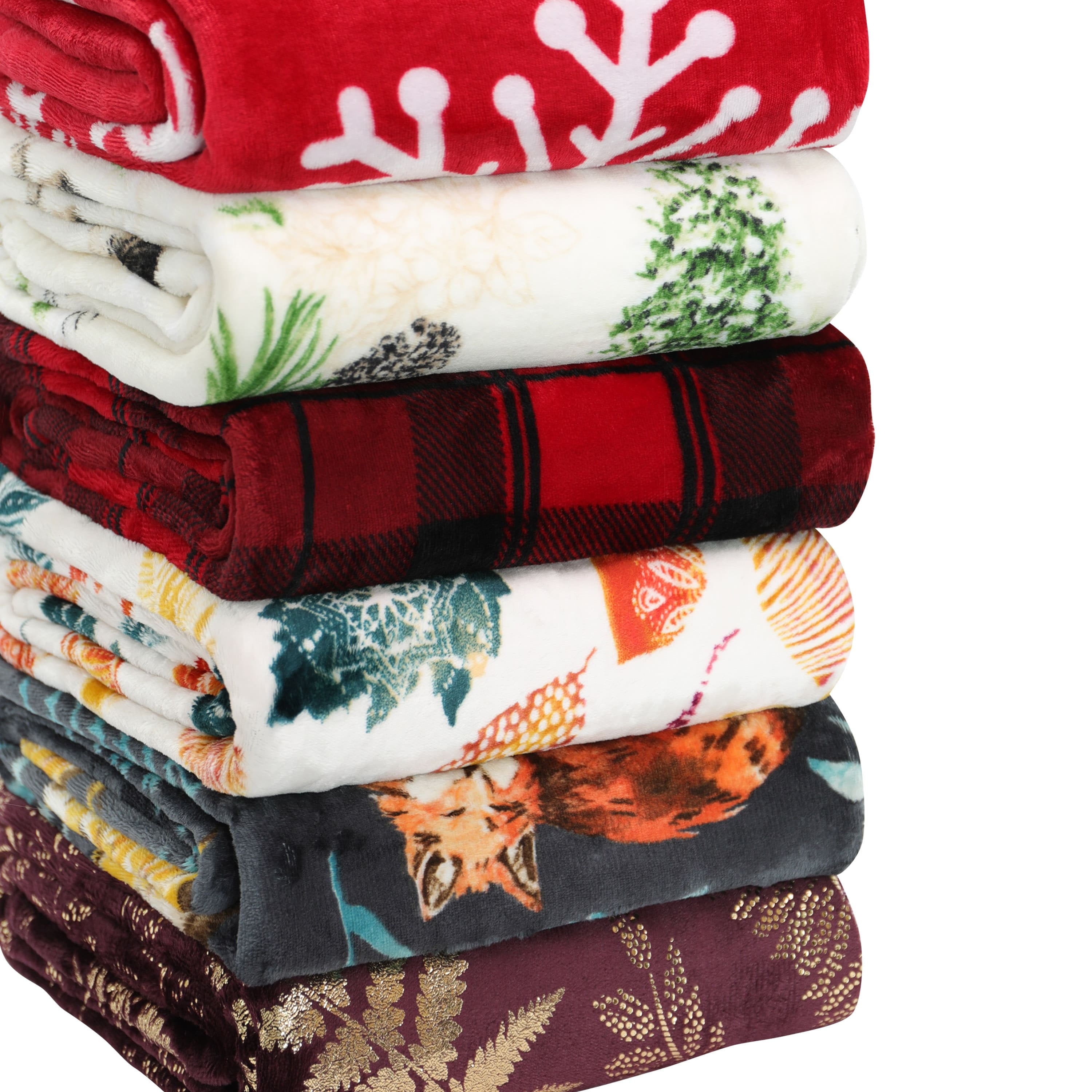 Oversized Velvet Plush Throw Blanket - Reversible Design - 50 x 70 ...