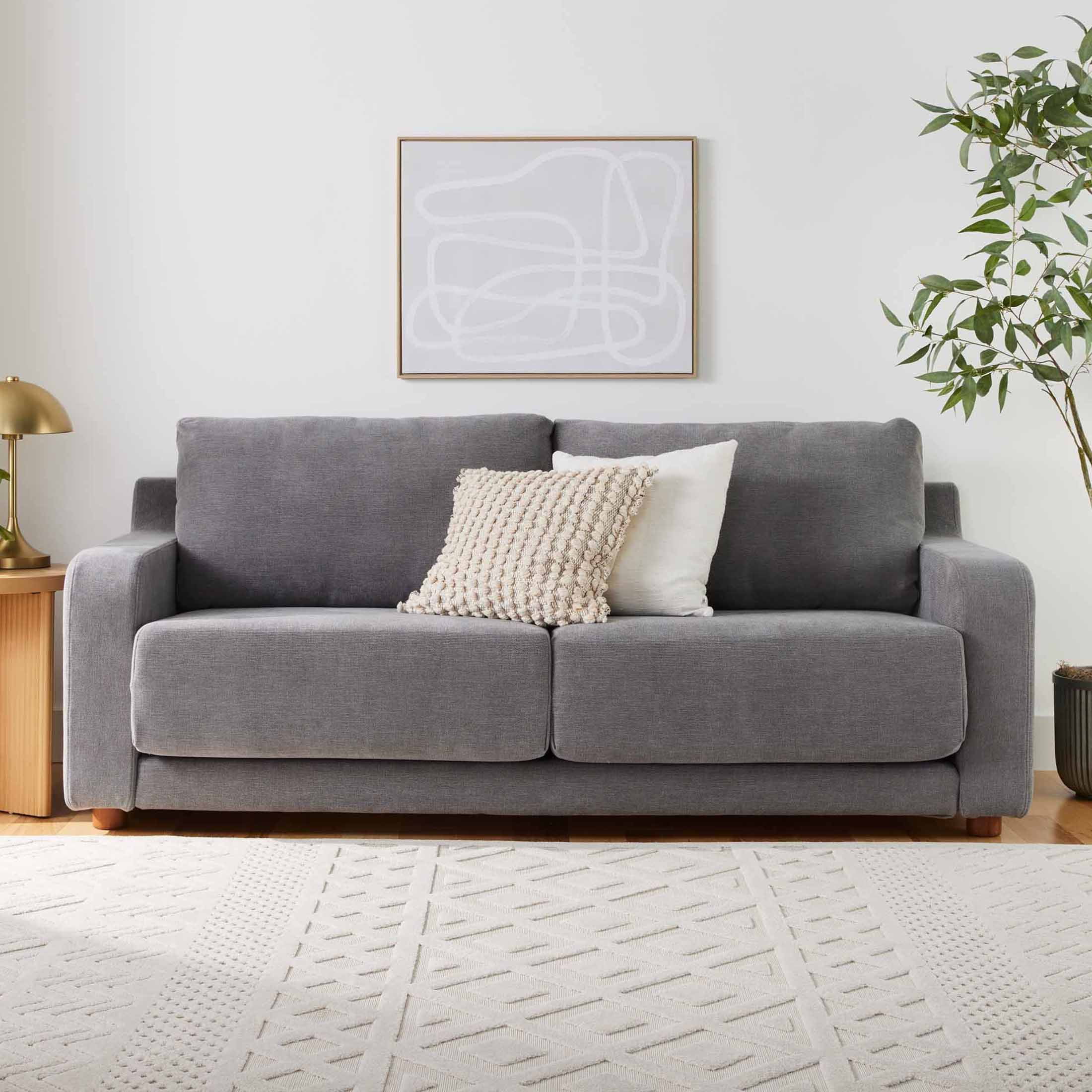 Better Homes & Gardens Owen Slope Arm Sofa, Helio Pewter - Walmart.com