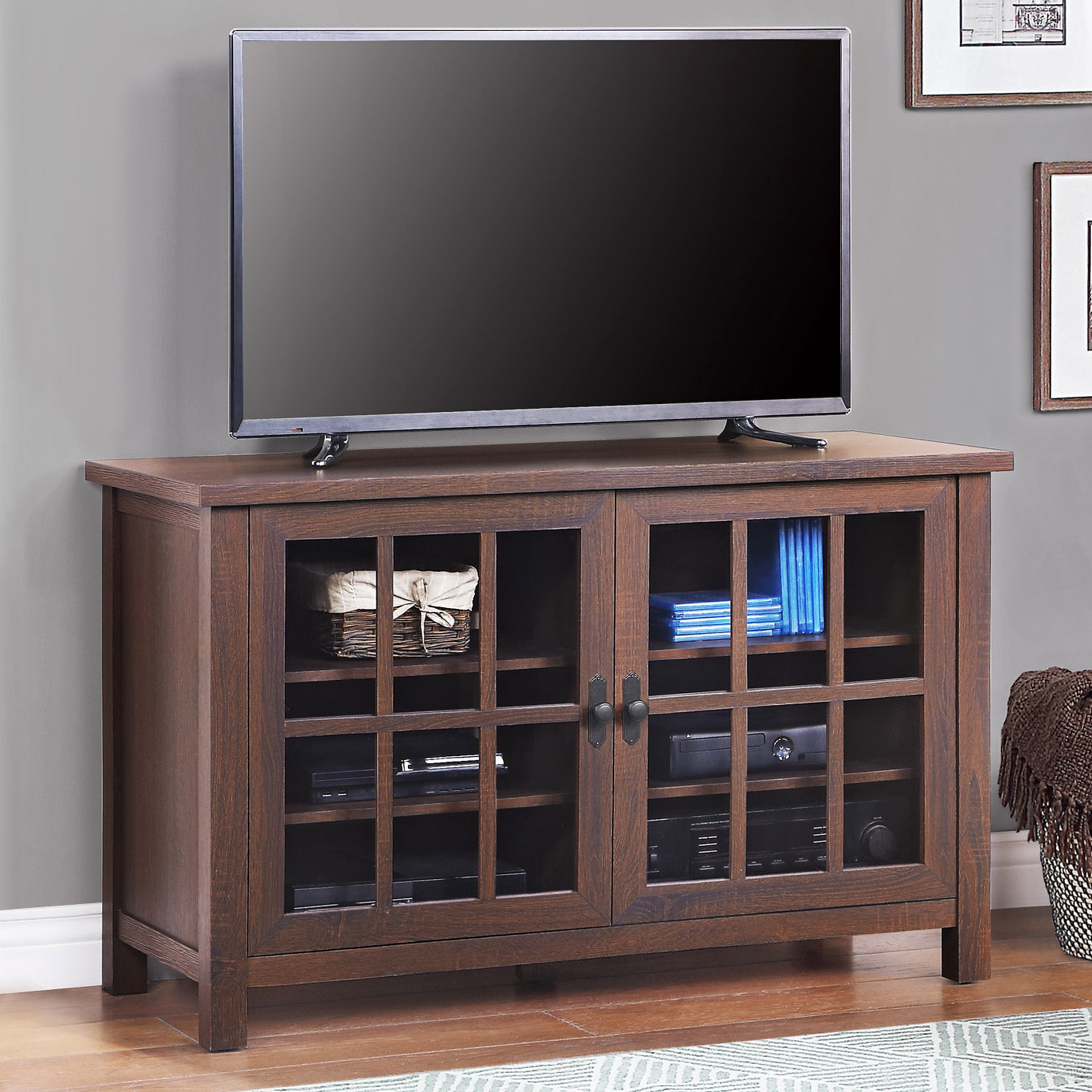 Better Homes & Gardens Oxford Square TV Stand for TVs up to 55", Dark ...