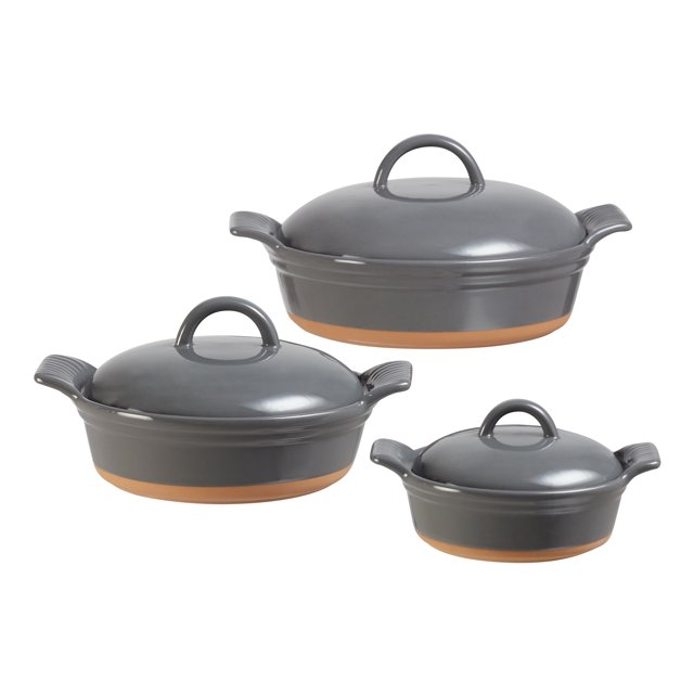 Better Homes & Gardens Parker Round Casserole Baking Dish with Lid, 6 ...