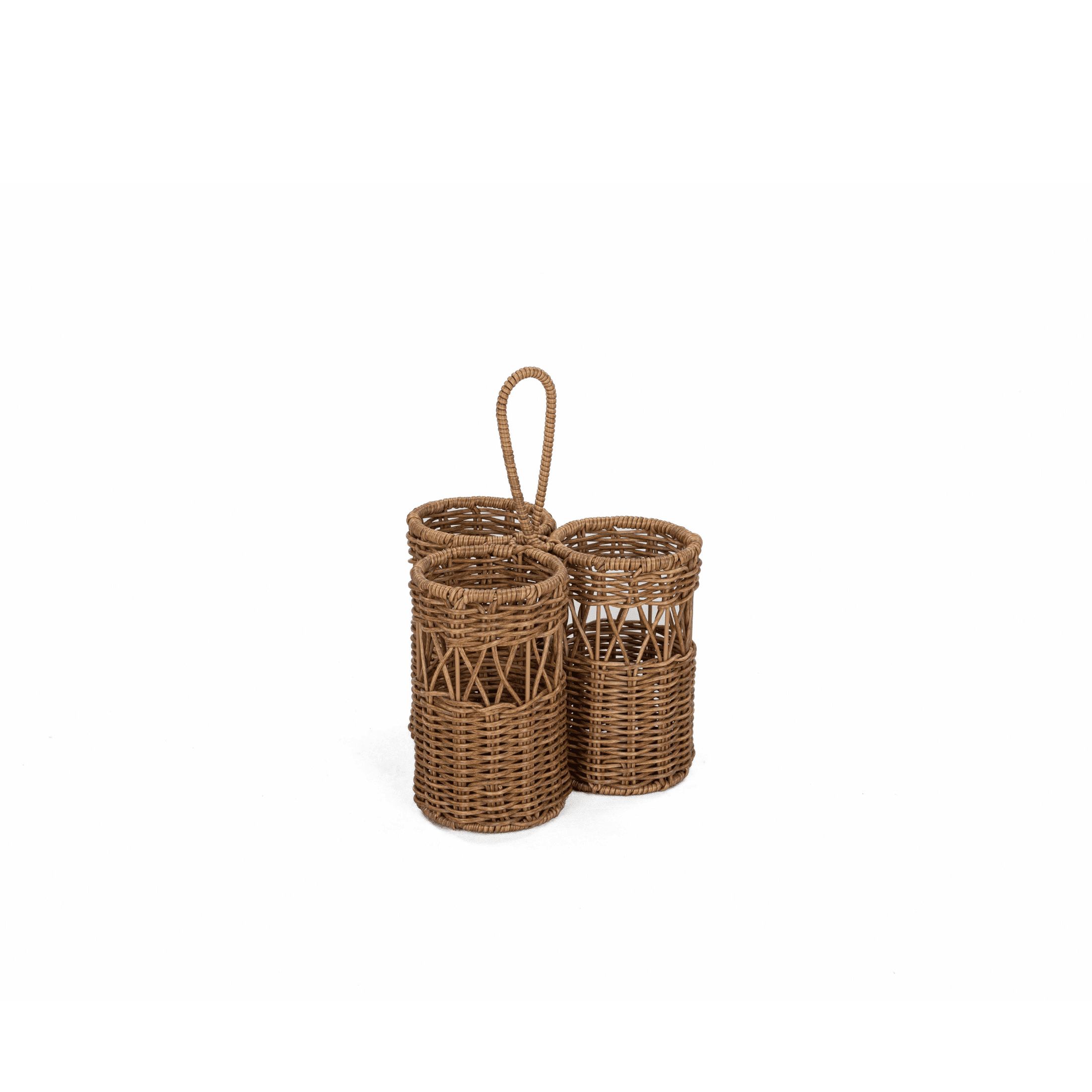Better Homes & Gardens Rattan Wine Caddy, Indoor & Outdoor Carrying ...