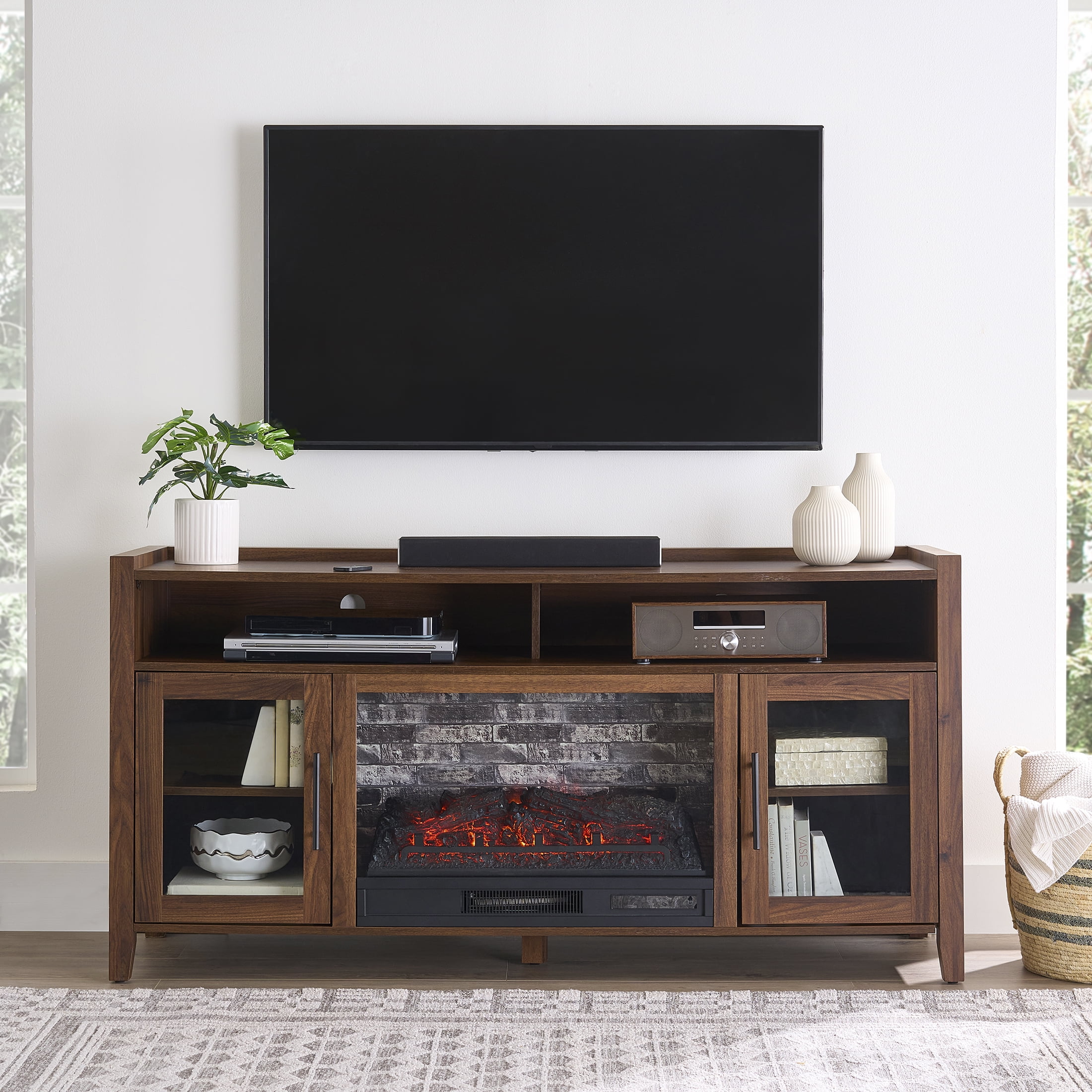 Better Homes & Gardens Reading Fireplace TV Stand for TVs up to 65 ...