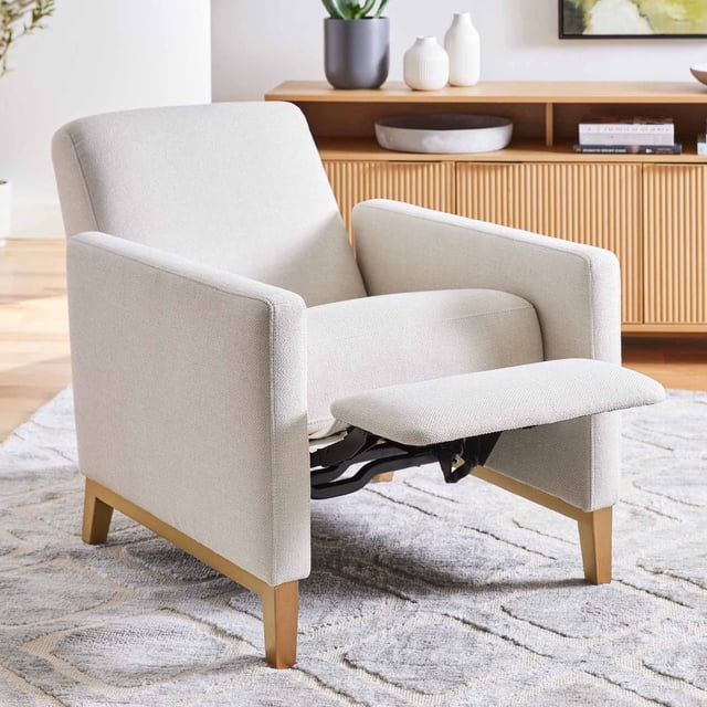 Better Homes & Gardens Reading Push Back Recliner, Cream - Walmart ...