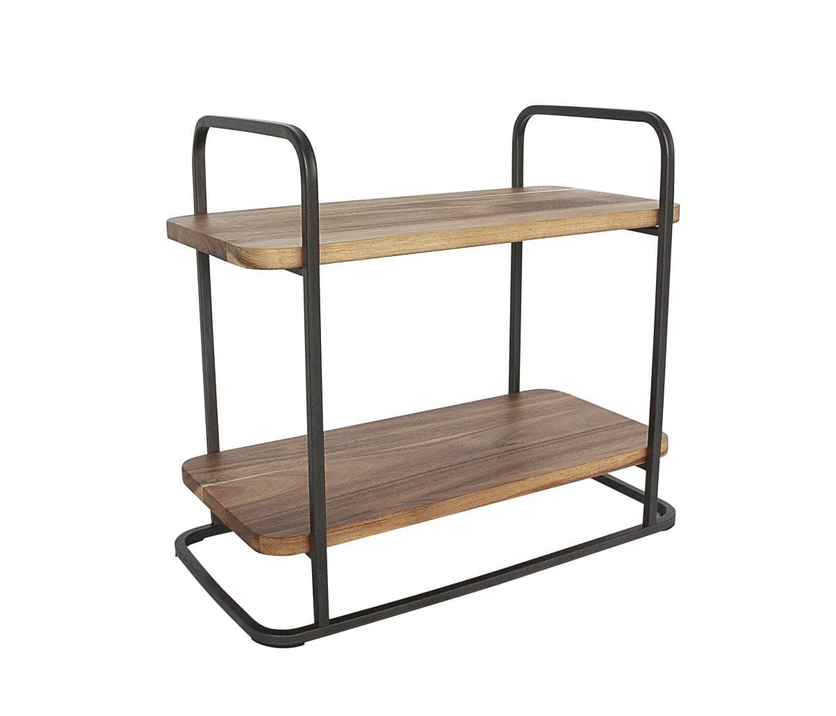 Better Homes & Gardens Rectangle Two-Tier Wood Serving Tray, 14.29x7.08 ...