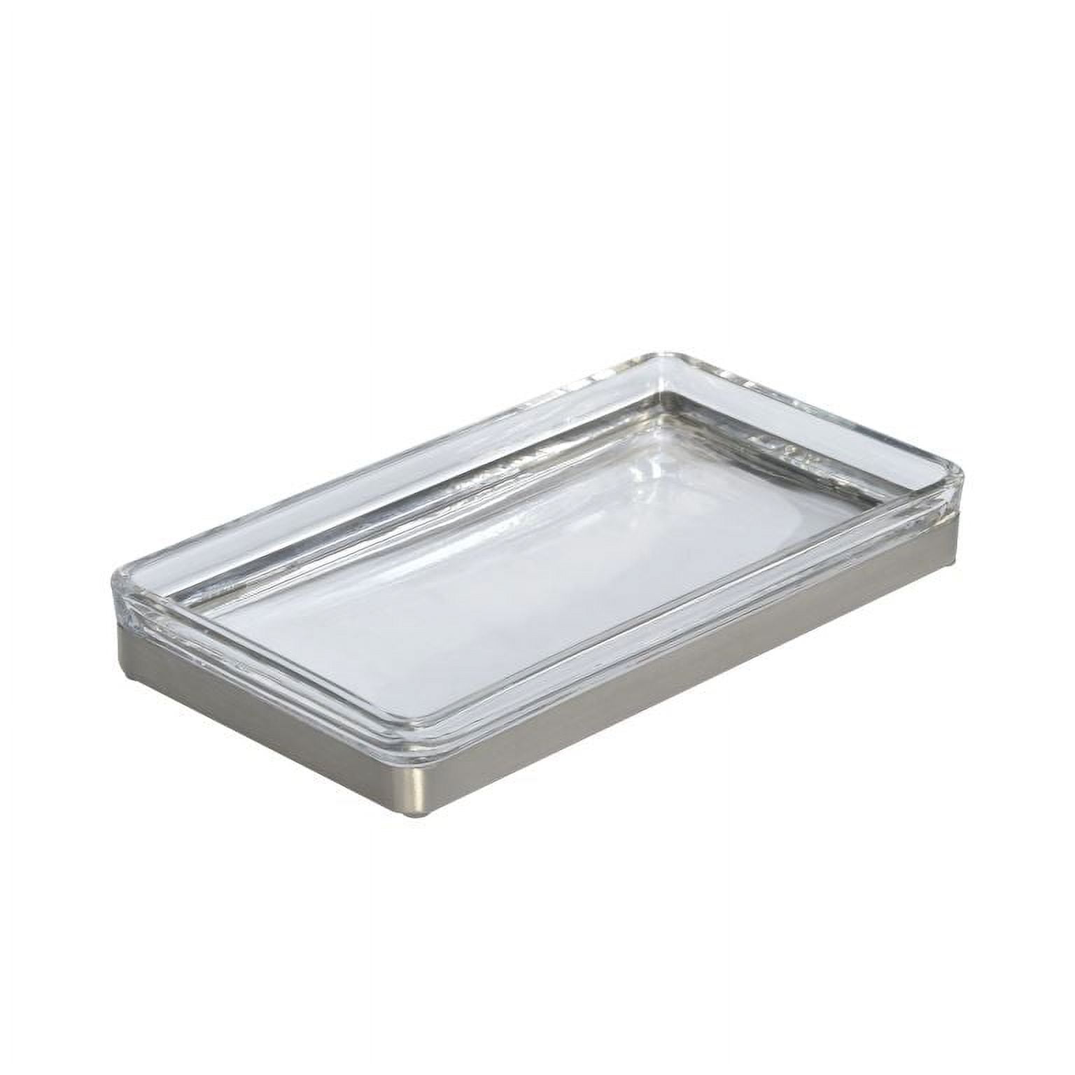 Better Homes & Gardens Rectangular Metal & Glass Vanity Tray, Clear ...
