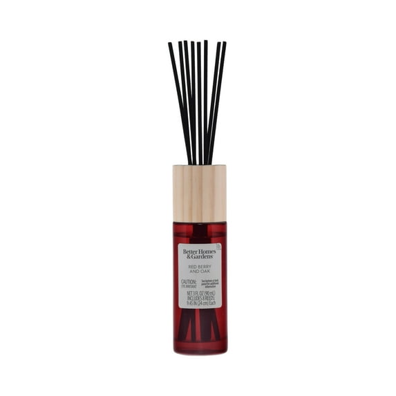 Better Homes & Gardens Red Berry & Oak Scented Reed Diffuser 3 Fl Oz ...