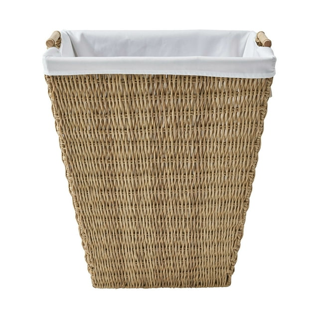 Better Homes & Gardens Resin Poly Rattan Laundry Hamper with Fabric ...