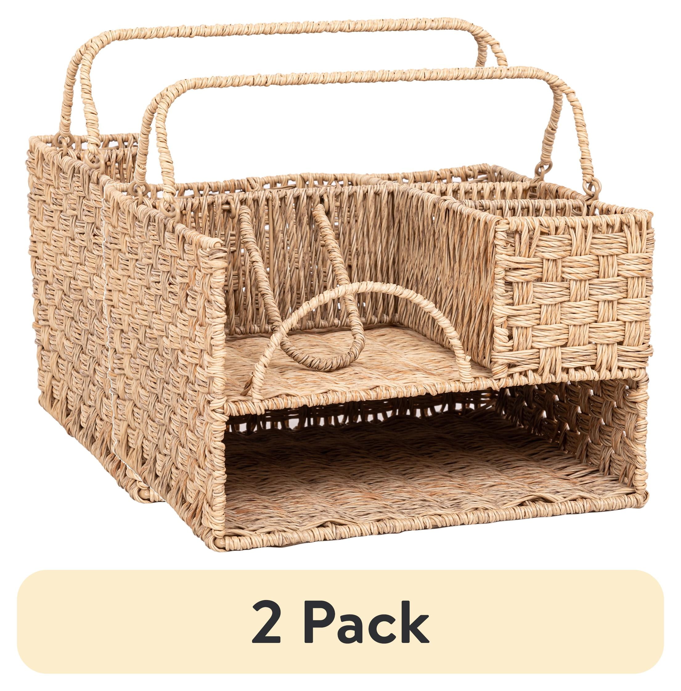 (2 pack) Better Homes & Gardens Resin Rattan All-in-one Serving Caddy ...