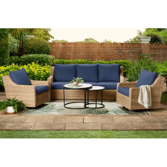 Better Homes And Gardens River Oaks 5 Piece Wicker Conversation Set