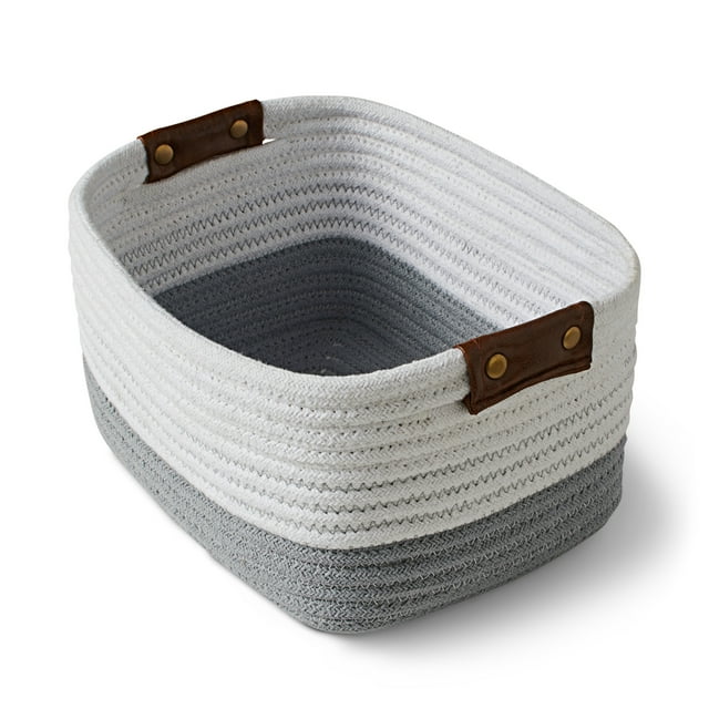 Better Homes & Gardens Rope Tank Basket Silver, 1 Piece, Adult ...