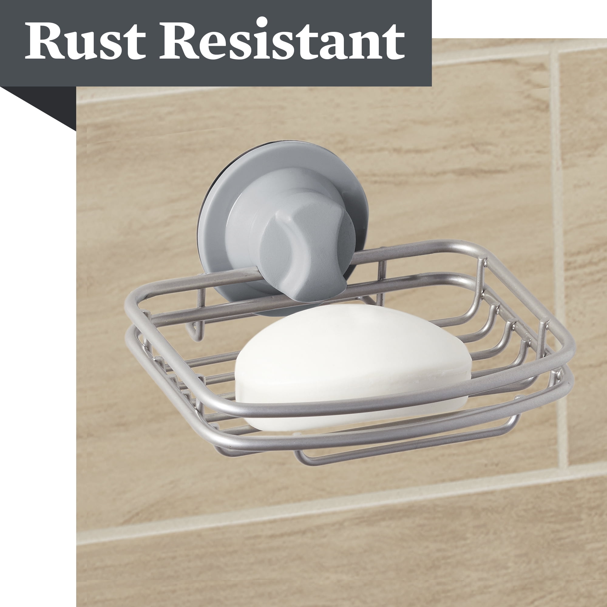 Better Homes & Gardens Rust-Resistant Power Grip Pro Soap Dish, Satin ...