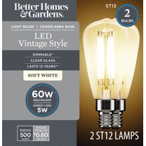 Better Homes & Gardens LED Vintage Light Bulb, T45 40 Watts Soft White ...