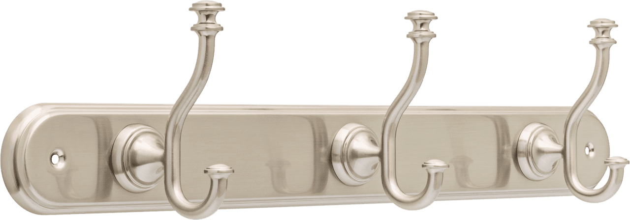 Better Homes & Gardens Safford 18" Hook Rack With 3 Hooks, Satin Nickel ...