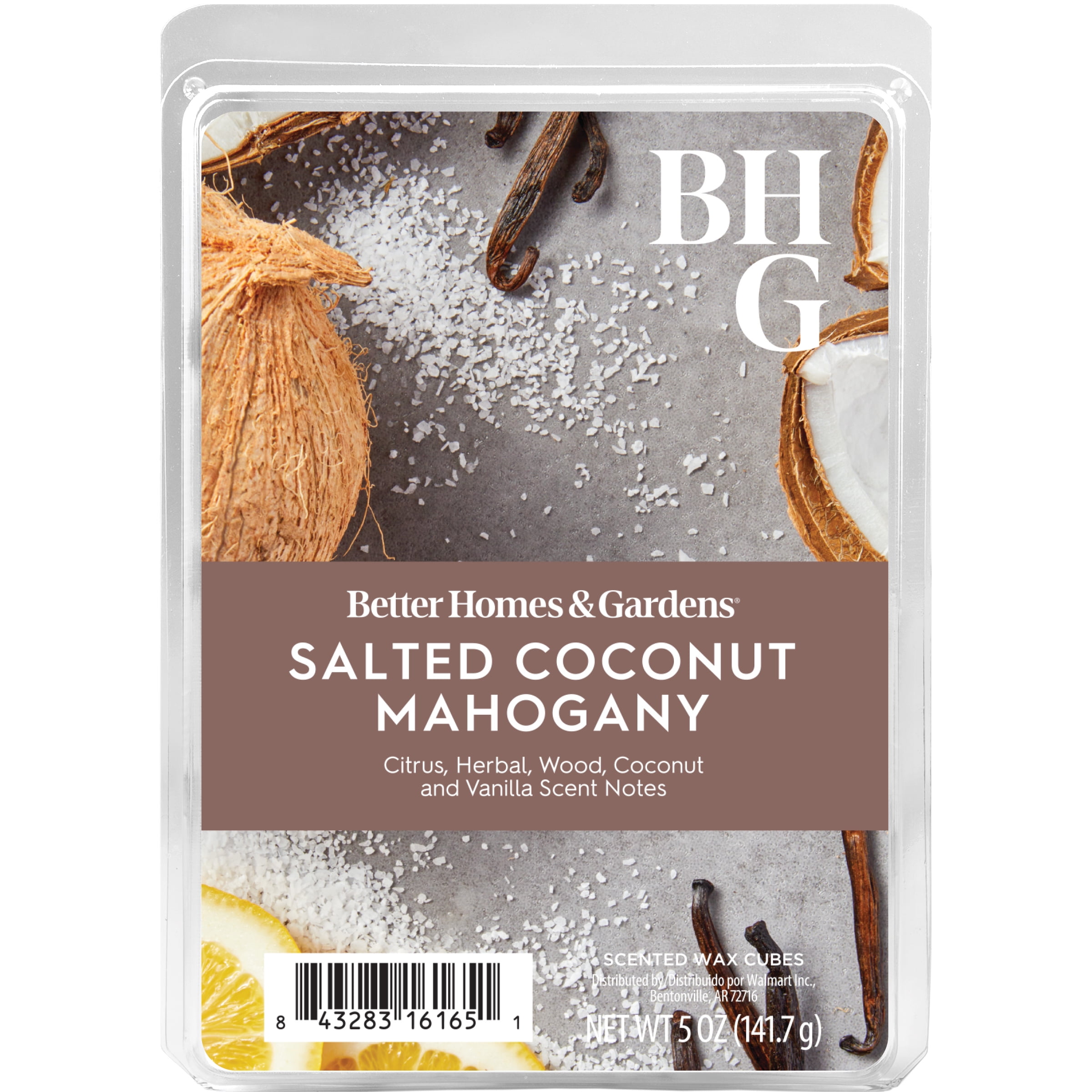 Salted Coconut & Mahogany Scented Wax Melts, Better Homes & Gardens, 5 ...